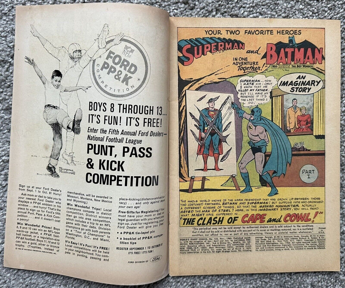 WORLD'S FINEST #153 (DC,1965) FAMOUS MEME BATMAN SLAPS ROBIN – BAM! POW ...