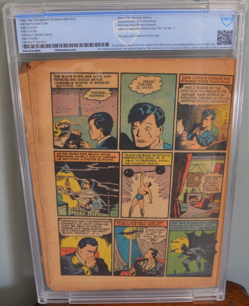 Batman #1 (1940, DC) Golden Age Key 1st appearances of the Joker & Cat ...